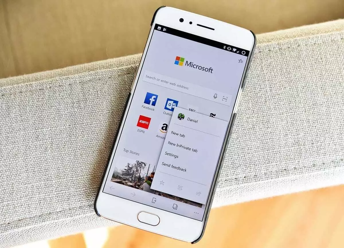 Microsoft Edge Webbrowser von Windows 10 wurde für alle Android-Smartphones verfügbar 7226_1