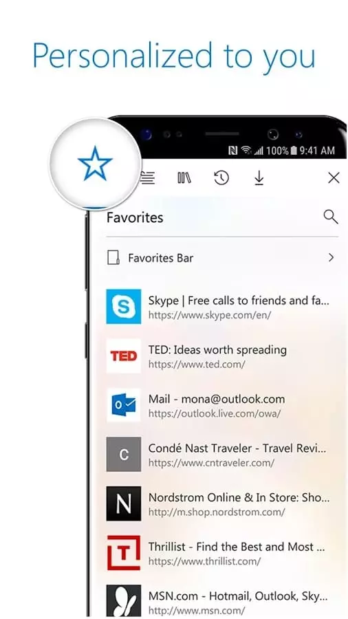 Microsoft Edge Webbrowser von Windows 10 wurde für alle Android-Smartphones verfügbar 7226_4