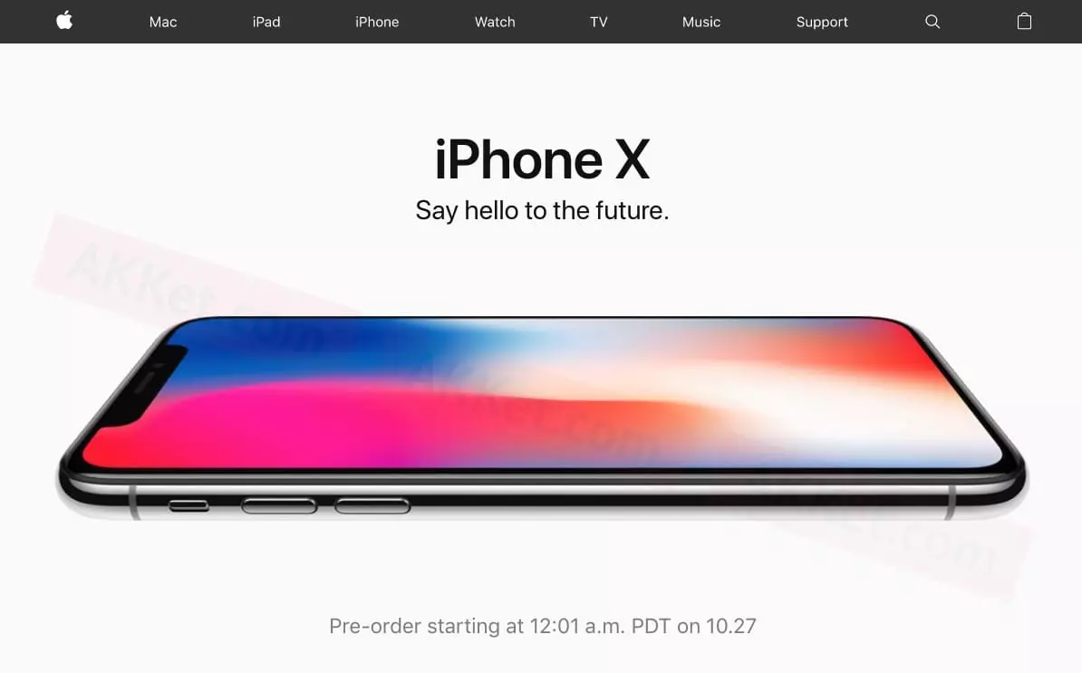 Apple fəal rəsmi saytında iPhone X reklam başladı 7585_1