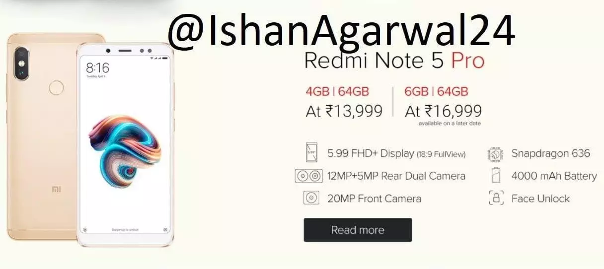 Точні ціни на Xiaomi Redmi Note 5 і Redmi Note 5 Pro напередодні анонса 7718_3