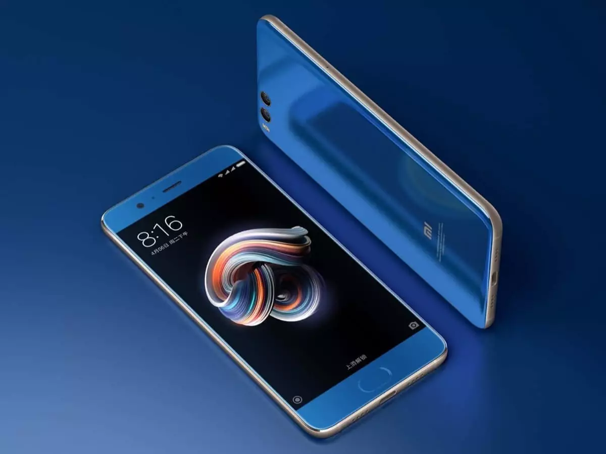 Xiaomi dibungkus nilai resmi ti MI Catetan 3 smartphone ku chamber ganda 7838_1