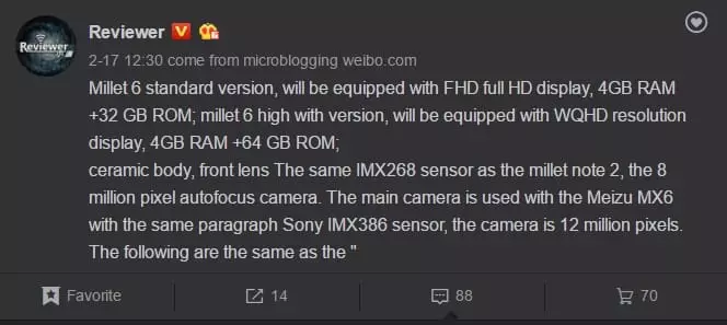 Xiaomi mi6.