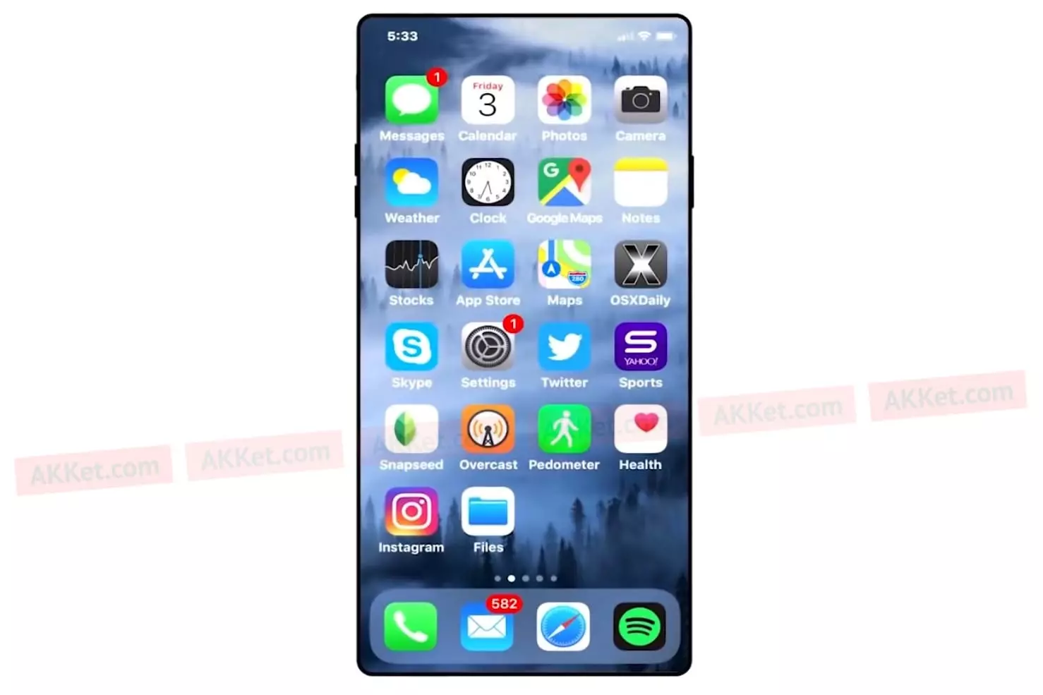 IPhone XI 2018 Koncepto - la unua absolute senprofamina smartphone kun subteno 5 g 8475_2