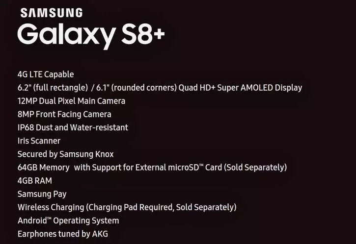 Samsung Galaxy S8 + wongeyeho