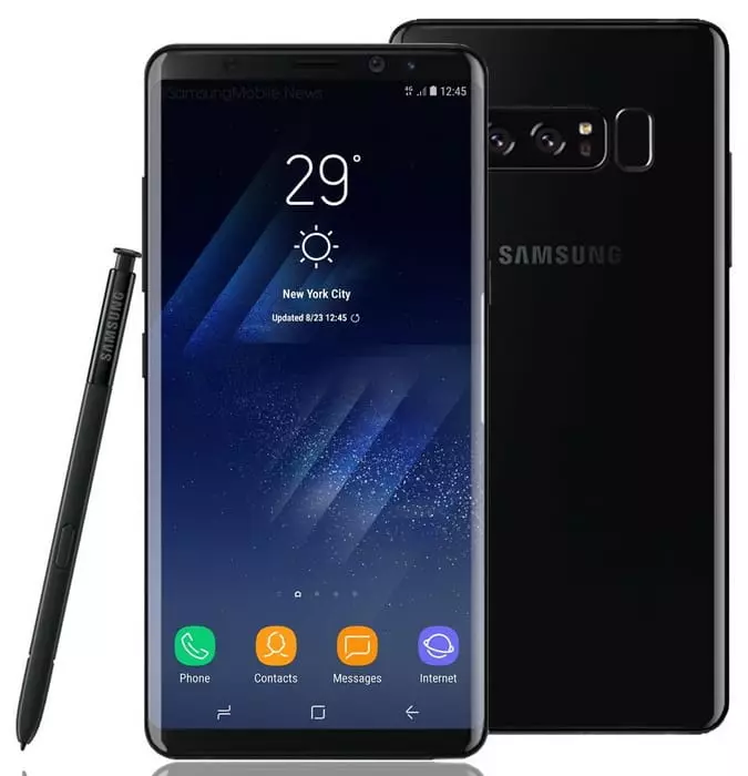 Samsung Galaxy Itanya 8 mumabara yose ku mashusho yemewe 9328_3