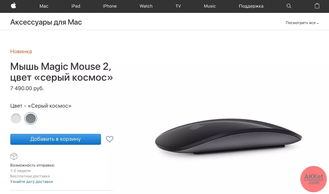 Comprar teclado negro e Apple Mouse agora pode por separado, incluso en Rusia 9434_4