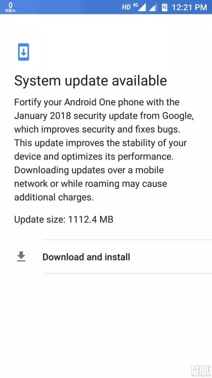 Xiaomi MI A1 mete ajou nan vèsyon an revize nan android 8.0 Oreo 9832_3